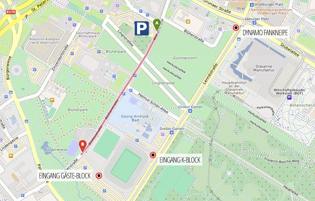 Rudolf-Harbig-Stadion - Stadion-Informationen & Tipps für Gästefans
